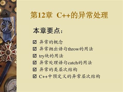 第12章 C的异常处理word文档在线阅读与下载无忧文档 第12章 C的异常处理word文档在线阅读与下载无忧文档