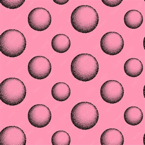 Premium Vector Dotwork Spheres Seamless Pattern Background Noise Stipple Dots Texture Dotted