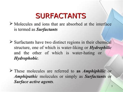 Surface Active Agents Ppt