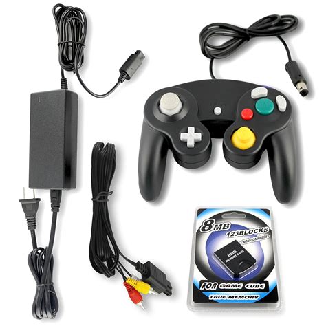 Amazon Com Gamecube Parts Bundle With Controller Power Adapter Memory Card And AV Cable By