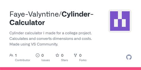 Github Faye Valyntine Cylinder Calculator Cylinder Calculator I Made