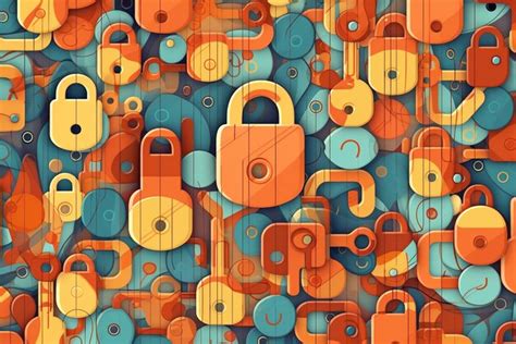 Premium Ai Image Cyber Protection Locking Lock Background