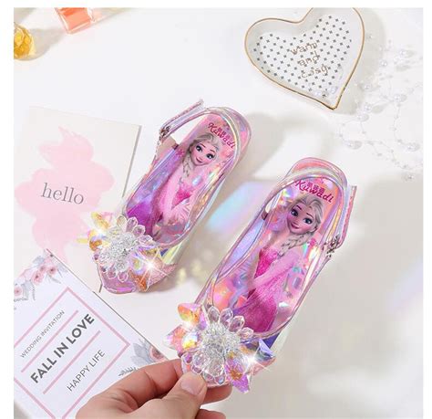 Badu Bg Обувки за парти за момичета Сандали на принцеса Кожени блестящи кристали Възел Детски