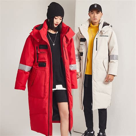 Badu Bg Зимни мъжки пухени якета Модни X Long удебелени бели якета с патешки пух Ветрозащитни