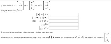 Solved Pt Carry Out The Vector Arithmetic To Chegg Com