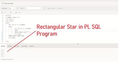 Pl Sql Program To Print Rectangular Star Pattern Part 2 R Learnsql