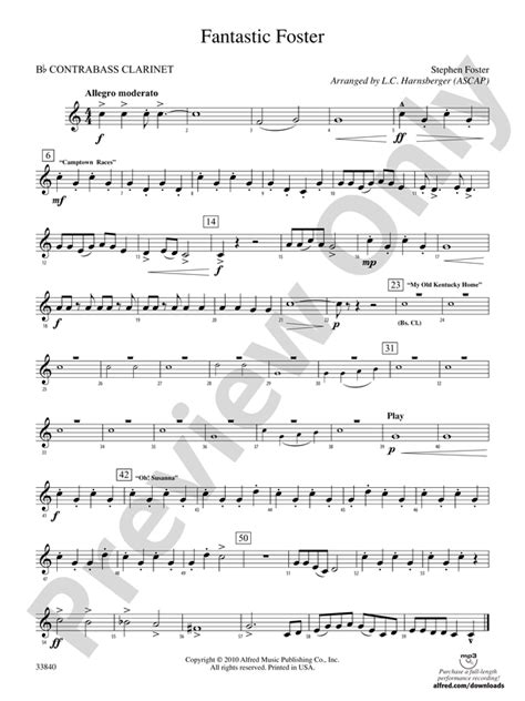 Fantastic Foster Wp B Flat Contrabass Clarinet Wp B Flat Contrabass Clarinet World Part