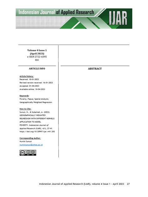 Geographically Weighted Regression With Different Pdf Linear Regression Spatial Analysis