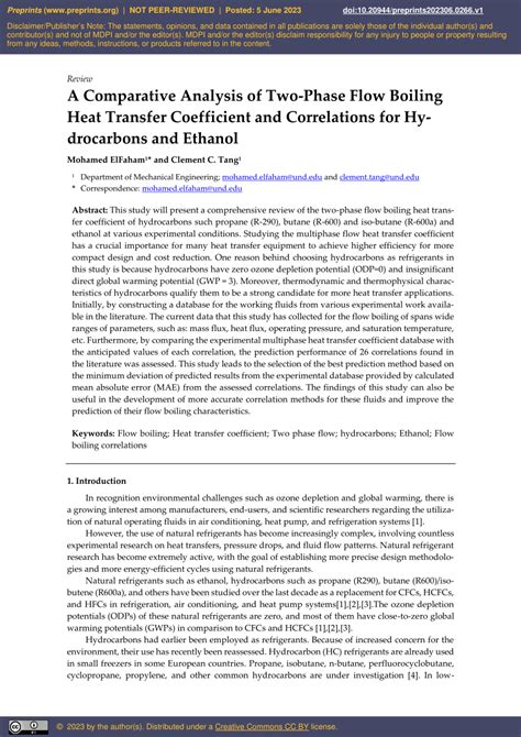 Pdf A Comparative Analysis Of Two Phase Flow Boiling Heat Transfer Coefficient And