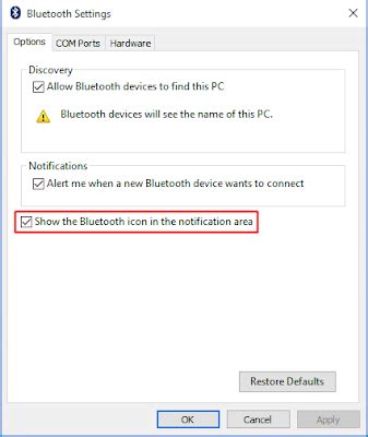 Cara Menampilkan Icon Bluetooth Di System Tray Kharisma Blog