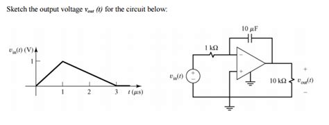 solved sketch the output voltage v out t for the circuit