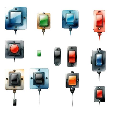 Switches Vector Set White Background Isolated A High Quality Premium Ai Generated Vector