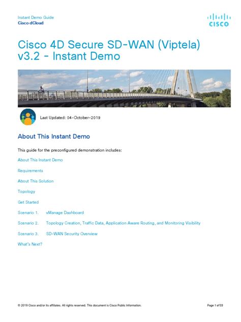 Cisco Secure Sd Wan Viptela V31 Instant Demo 191004 Pdf Routing
