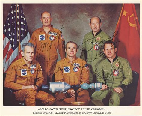 Photograph Signed By Apollo Soyuz Test Project Astp Signed By