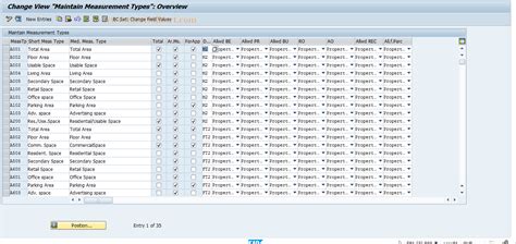 REBDMSA SAP Tcode Maintain Measurement Types Transaction Code