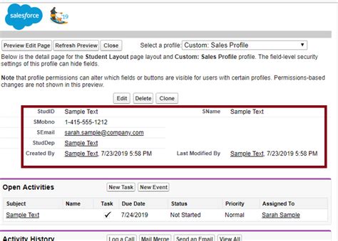 Pagelayout In Salesforce