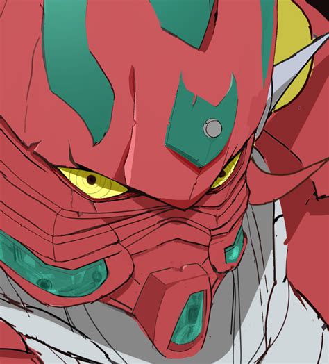 Magett Getter Arc Getter Robo Getter Robo Arc Armor Close Up Colored Sclera Looking At