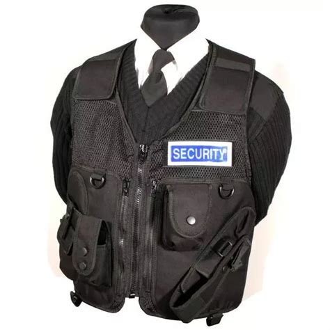 Protec Black Security Guard Tactical Equipment Vest £6093 Picclick Uk