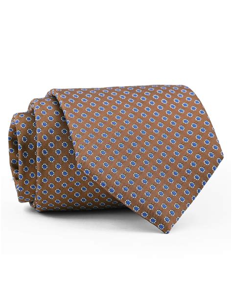 Brown Texture Regular Tie For Men
