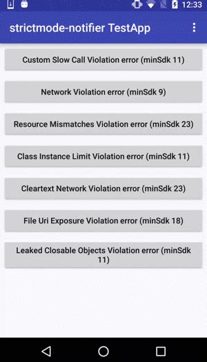 Strictmode Notifier Sample Code And Directory Of Libraries For
