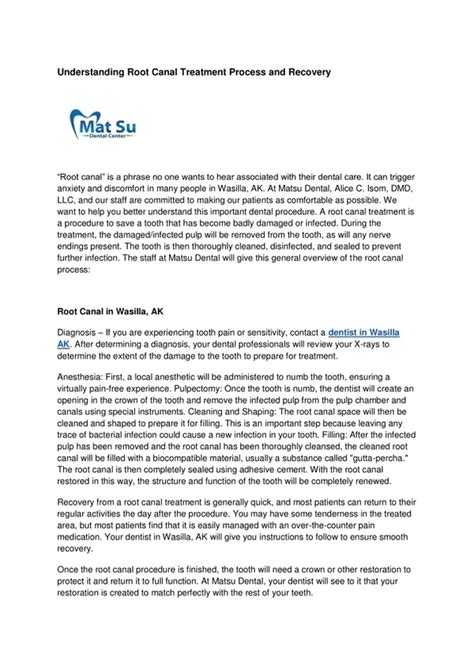 Ppt Understanding Root Canal Treatment Process And Recovery Powerpoint Presentation Id12945754