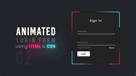 Animated Login Form Using Html And Css Techytechs