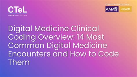 Digital Medicine Clinical Coding Overview 14 Most Common Digital
