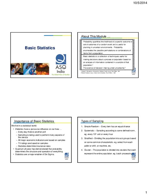 pdf basic statistics importance of basic statistics