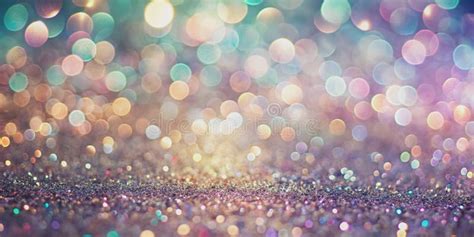 A Shimmering Field Of Glitter Creates A Bokeh Effect With Soft Pastel Tones Blending Into Each
