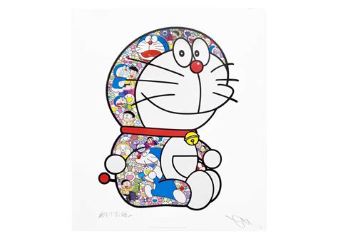 Sasom ของสะสม Takashi Murakami Sitting Doraemon Oi Nobita Kun
