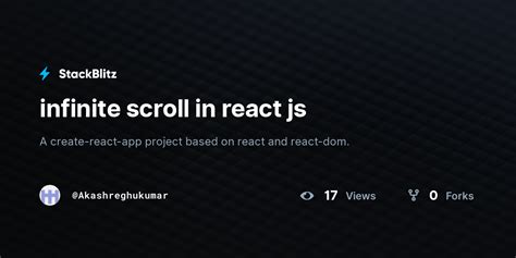 Infinite Scroll In React Js Stackblitz
