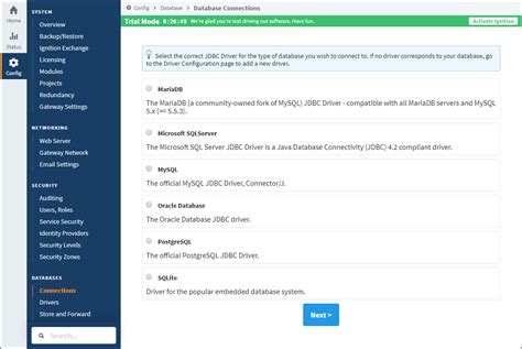Database Connections Ignition User Manual