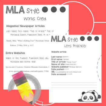 MLA Style Unit By Writing Up Dreams TPT