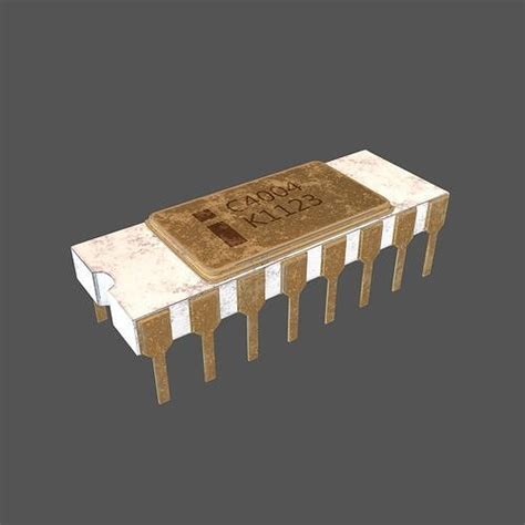 3d Model Intel C4004 Cpu V1 002 Vr Ar Low Poly Cgtrader