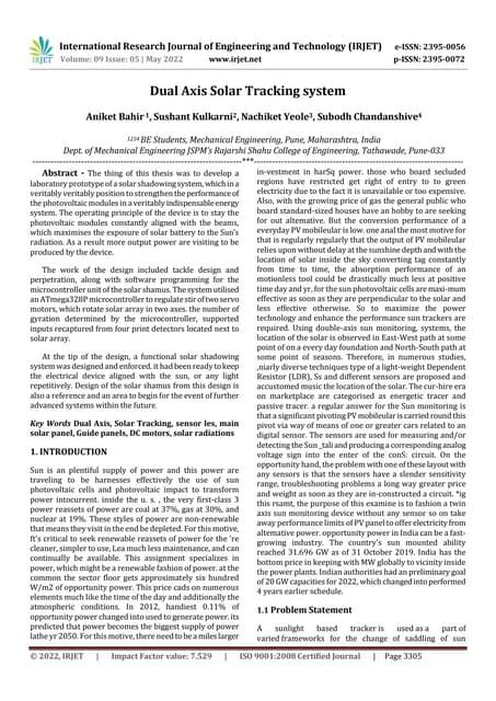 Automatic Solar Tracking System Pptx