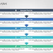 SmartArt List Segment 6 Steps