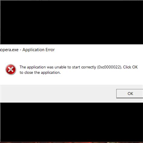 Opera Gx Application Failed Error Opera Forums