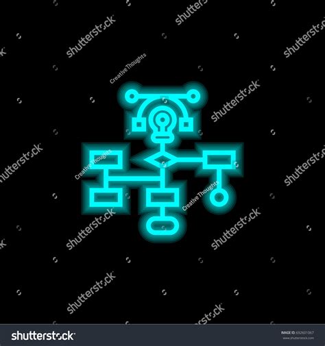 Flowchart Blue Glowing Neon Ui Ux Stock Vector Royalty Free 692601067