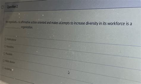 Solved Question 2an Organzation Is Affrmative Action