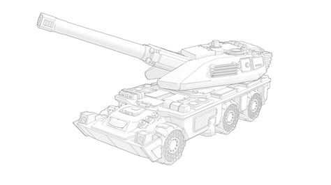 Файл Stl Колесная боевая машина Василиск 1・3d печатный дизайн для загрузки・cults