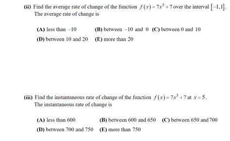 Solved 32 Let F X 7x3 7 Answer Parts I Through Iii