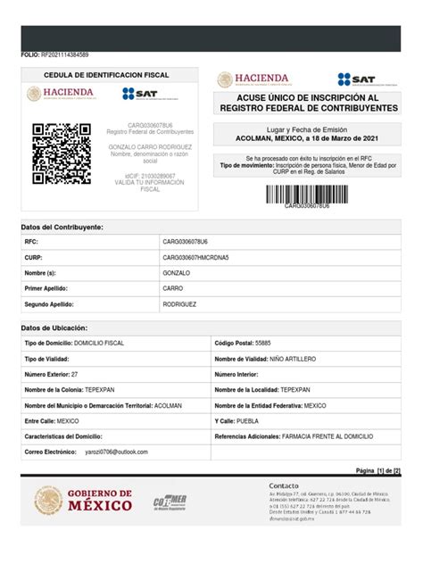 Rfc Editable Pdf Pdf Privacidad De La Información México