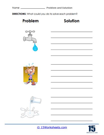 Problem Solution Worksheets Grade 5