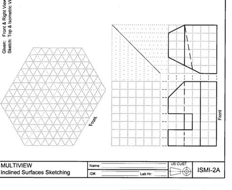 Solved Isometric Muliview Inclined Surfaces Sketching