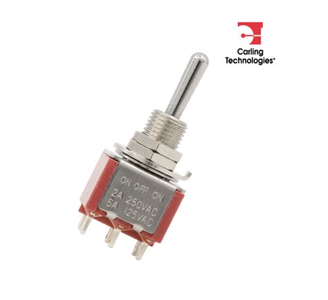 Carling Mini Toggle Switch Long Bat Lever Dpdt 2m1 Series East West Guitars