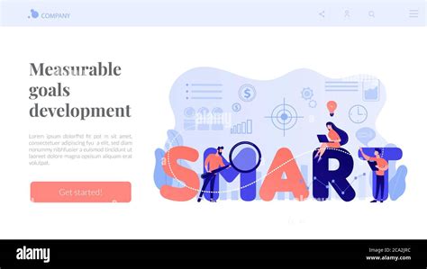 Smart Objectives Concept Landing Page Stock Vector Image And Art Alamy