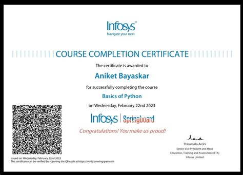 Aniket Bayaskar On Linkedin Python Certificate Learning
