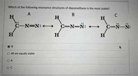 Solved Which Of The Following Resonance Structures Of