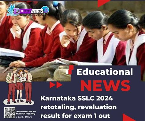 Karnataka Sslc 2024 Retotaling Revaluation Result For Exam 1 Out