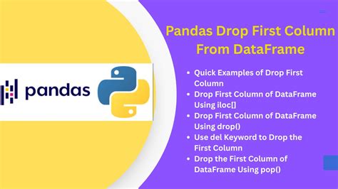 Pandas Drop First Column From Dataframe Spark By Examples